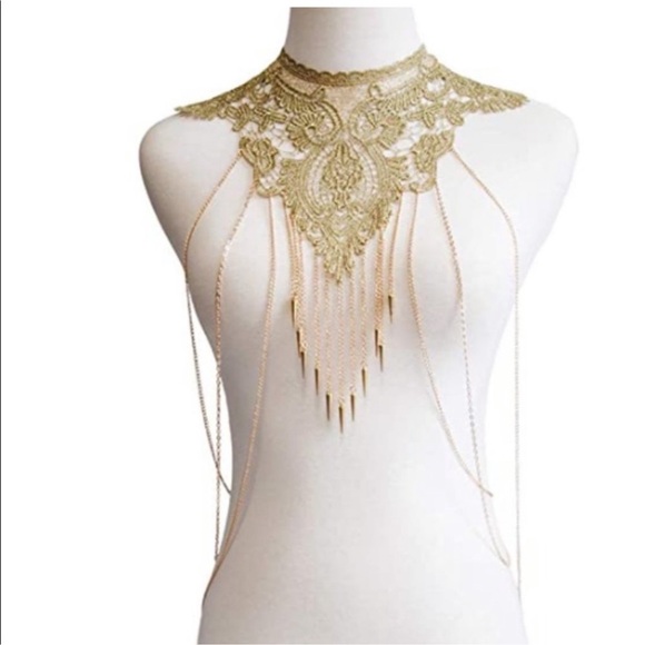bodyyy | Jewelry | Body Chain Necklace Lace Body Harness | Poshmark